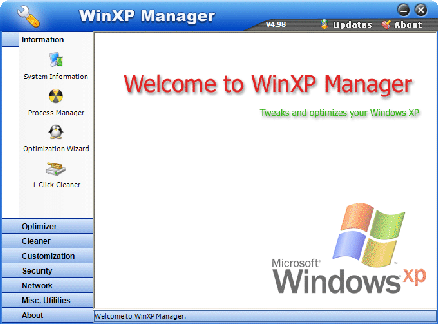 Optimizar Windows XP con WinXP Manager - Nestavista